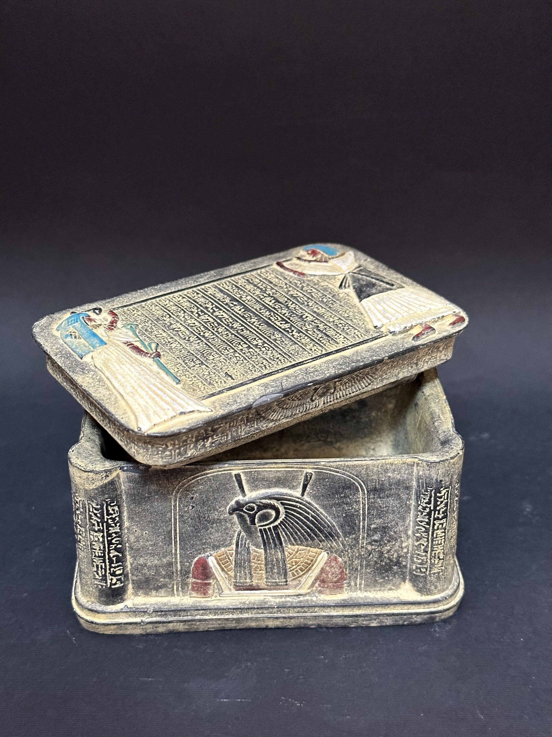 Authentic Treasure Box of Ancient Egyptian Pharaonic Style Treasure ...