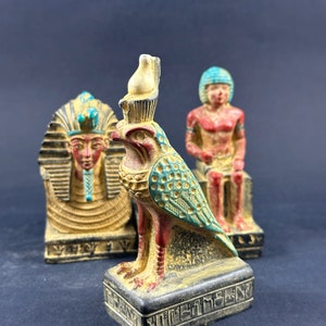 Set of Tiny Four Ancient Egyptian Deities Statues - Egyptian Statue ...