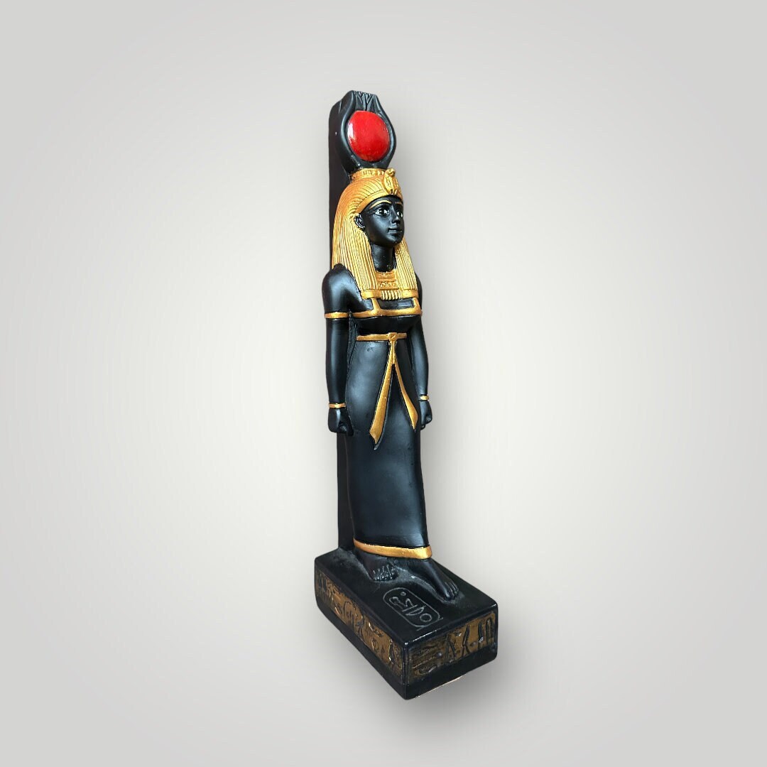 Ancient Egyptian Isis Statue Goddess Sculpture With Sun Disk Unique ...