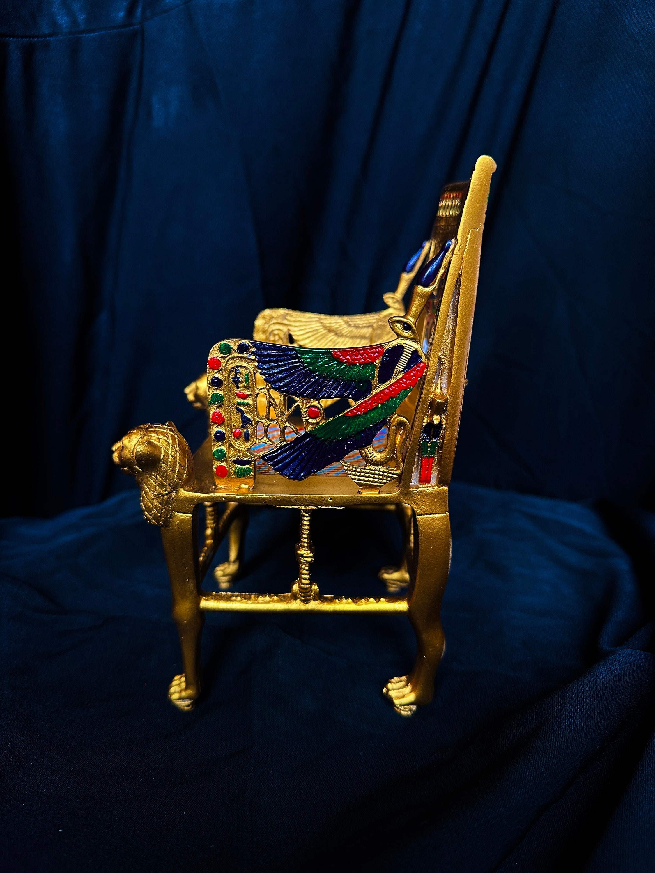 Tutankhamun Lions Throne Museum Chair Original Resin Replica of the ...