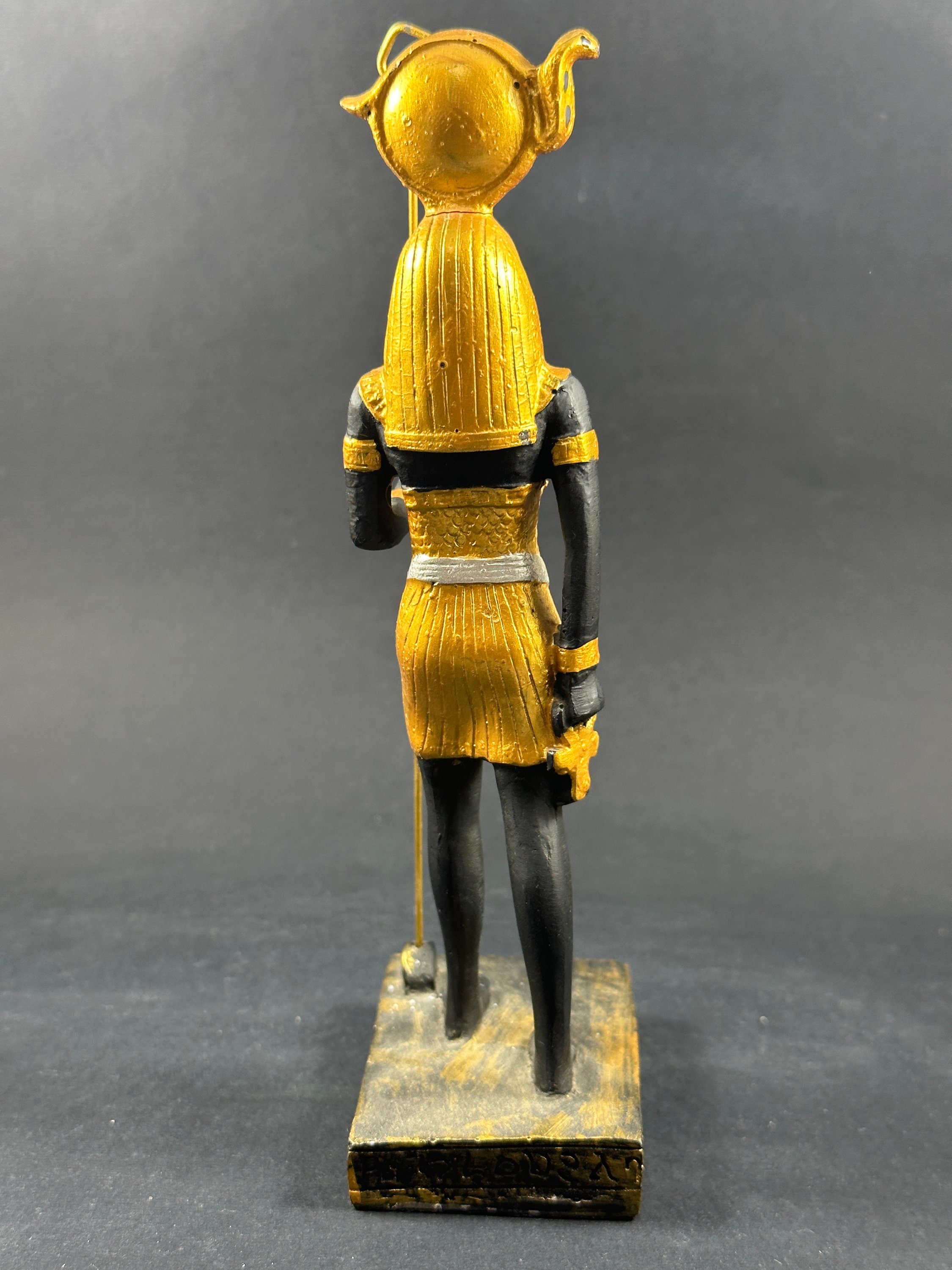 Statue of Ra Harakhte Sun God Crowned With a Solar Disk Green Ancient ...