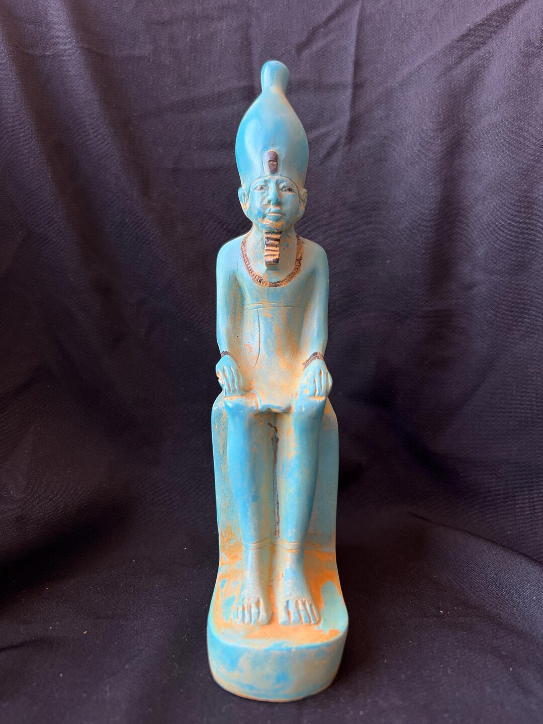Osiris Statue Blue Egyptian God of Rebirth & Afterlife | Spiritual ...