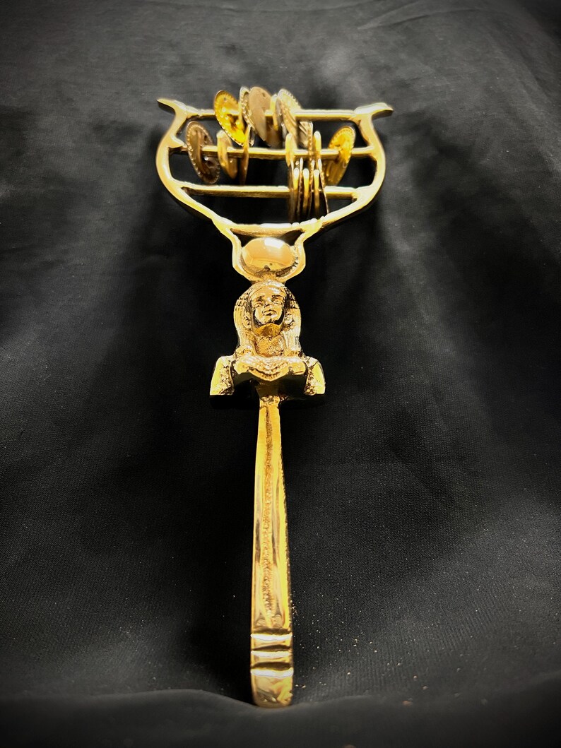 Golden Isis Sistrum of Temple Blessings Made in Egypt - Etsy