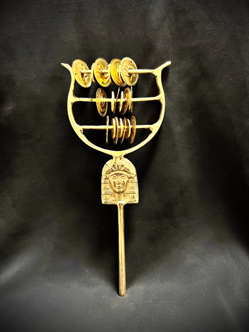 Golden Hathor Sistrum of Temple Harmony Made in Egypt - Etsy