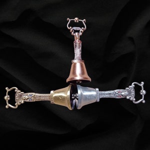Set of 3 Pharaonic Egyptian Metal Call Bell Hand Bell Egyptian ...