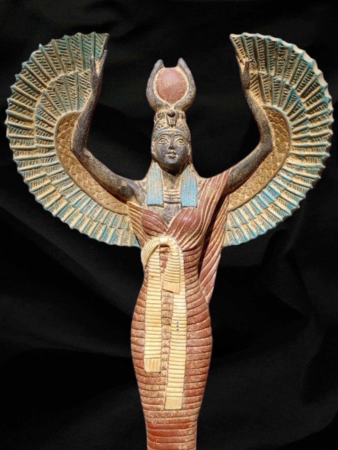 Isis Goddess Handmade Statue Isis With Open Wings Isis Egyptian Statue ...