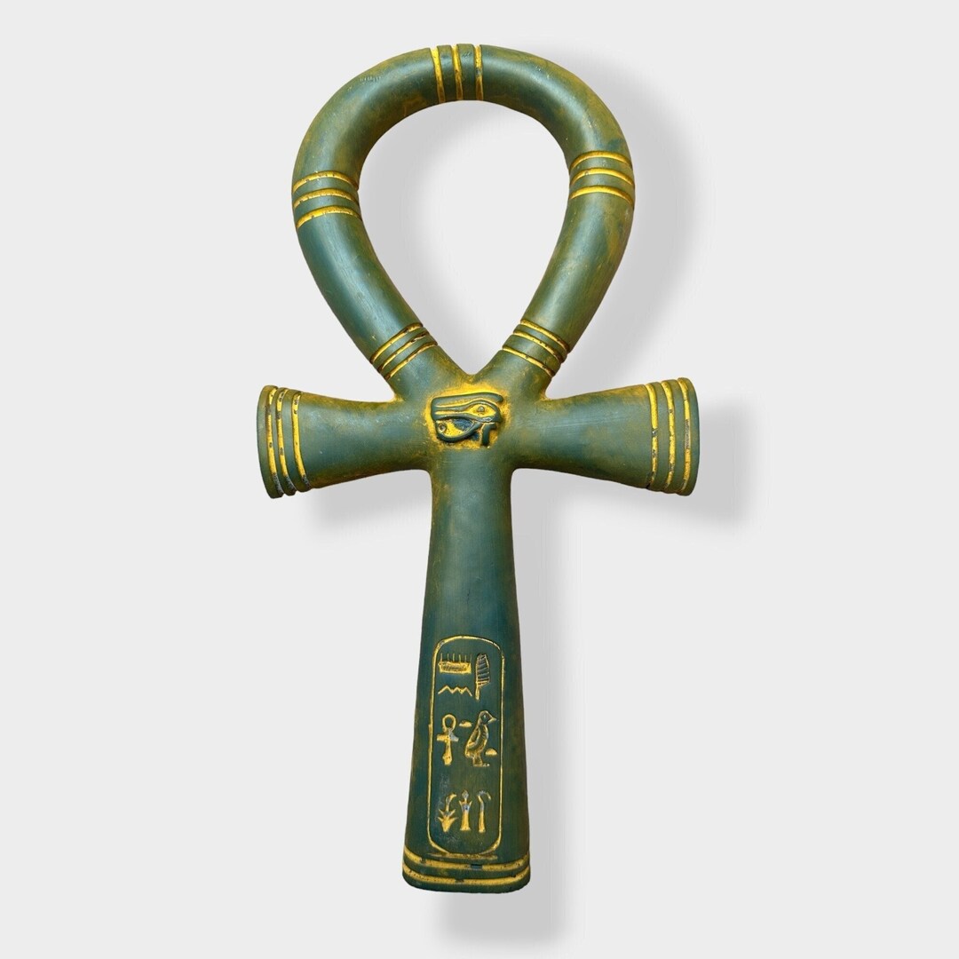 Key of Life Egyptian Cross Ankh with Hieroglyphic Letters Ankh Egyptian ...