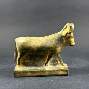 Egyptian Goddess Hathor, Hathor Face With Cow Shape. Hand Carved Hathor ...