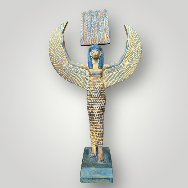 Egyptian Goddess Maat Open Wings Statue Goddess of Justice Goddess of ...