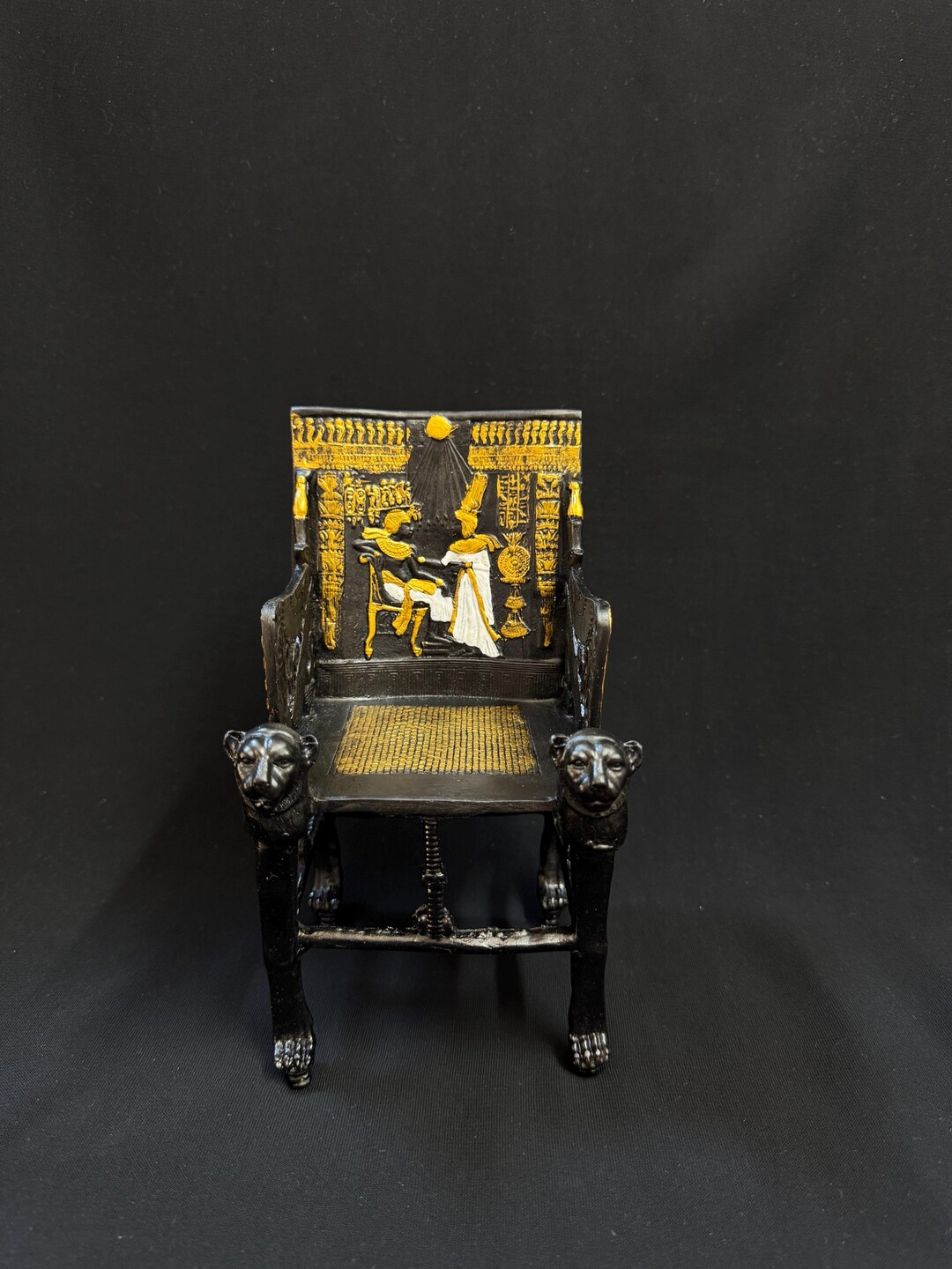 Rare Tutankhamun Lions Throne - Museum Chair Original Resin Replica of ...