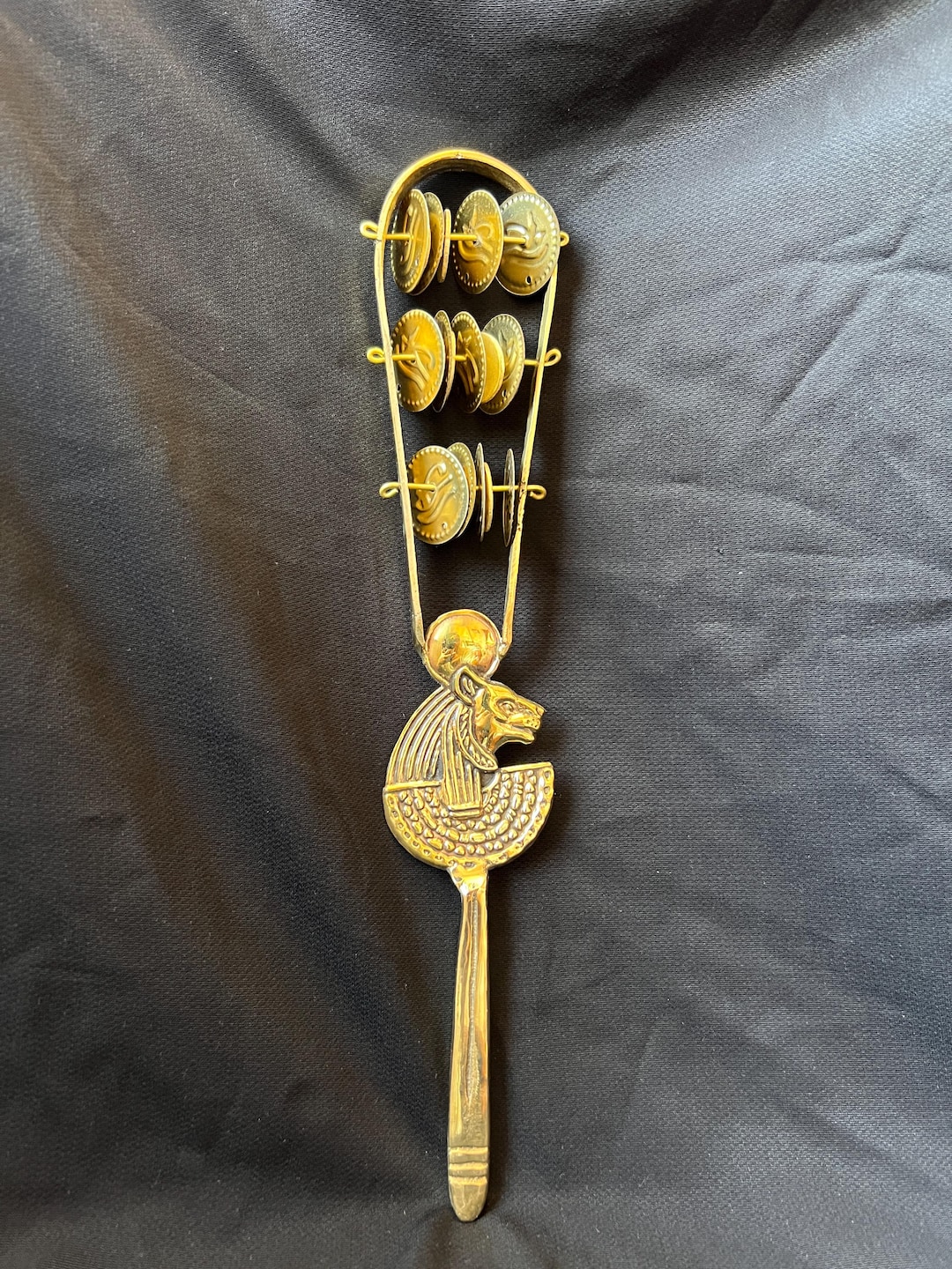 Sekhmet Brass Sistrum Handcrafted Egyptian Instrument of Power and ...