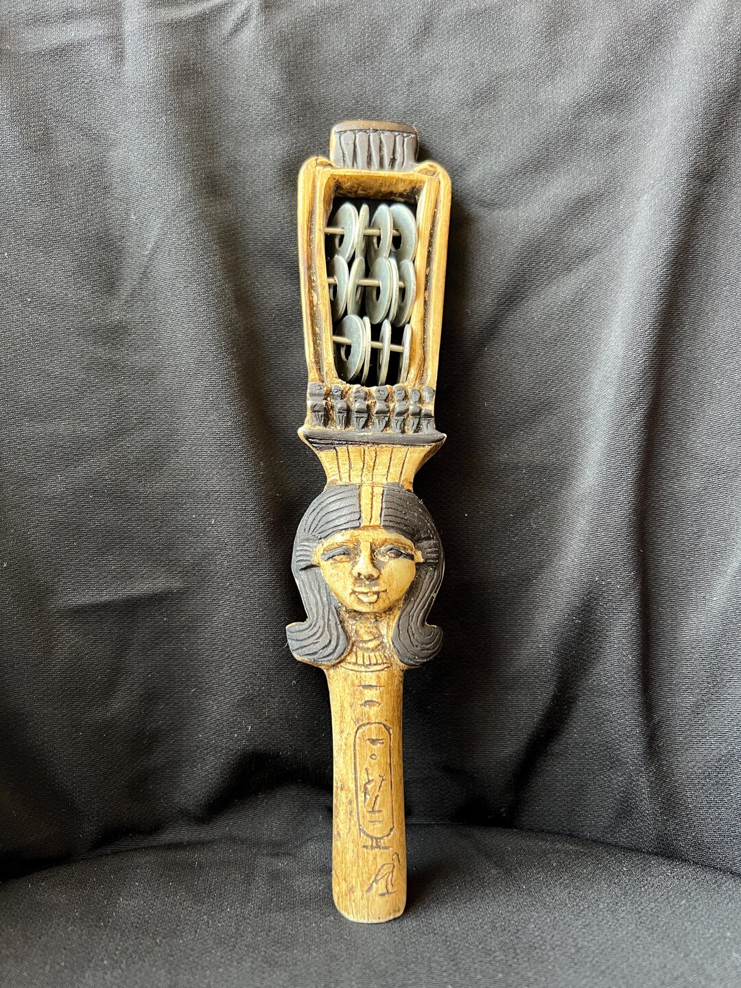 Unique Hathor Sistrum in Bronze Tone | Egyptian Ritual Instrument ...