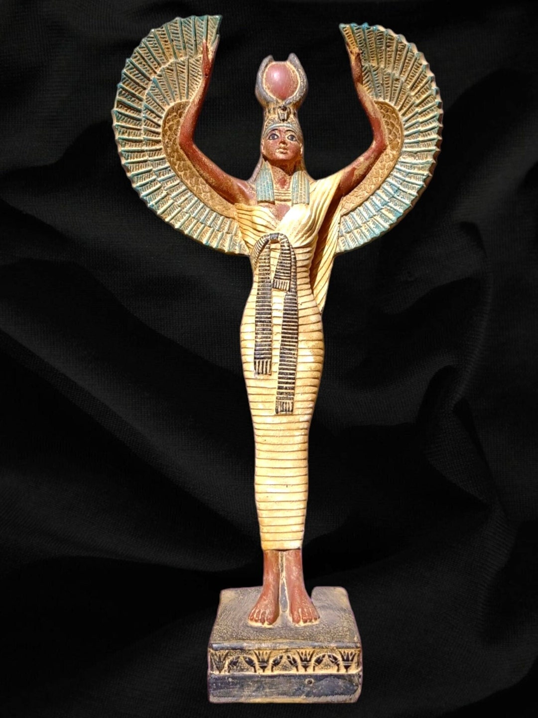 Isis Goddess Handmade Statue Isis With Open Wings Isis Egyptian Statue ...