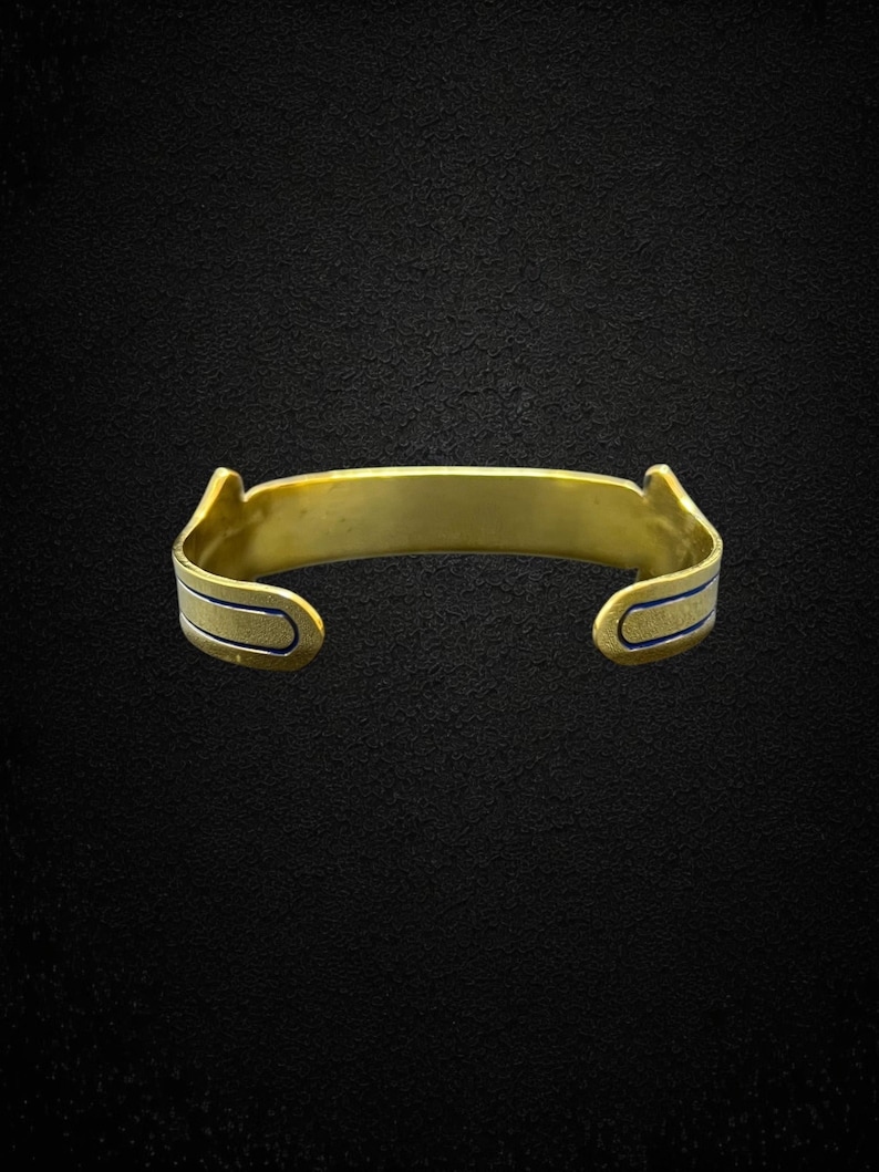 Egyptian Scarab Bracelet | Brass Adjustable Cuff With Ankh | Symbol of ...
