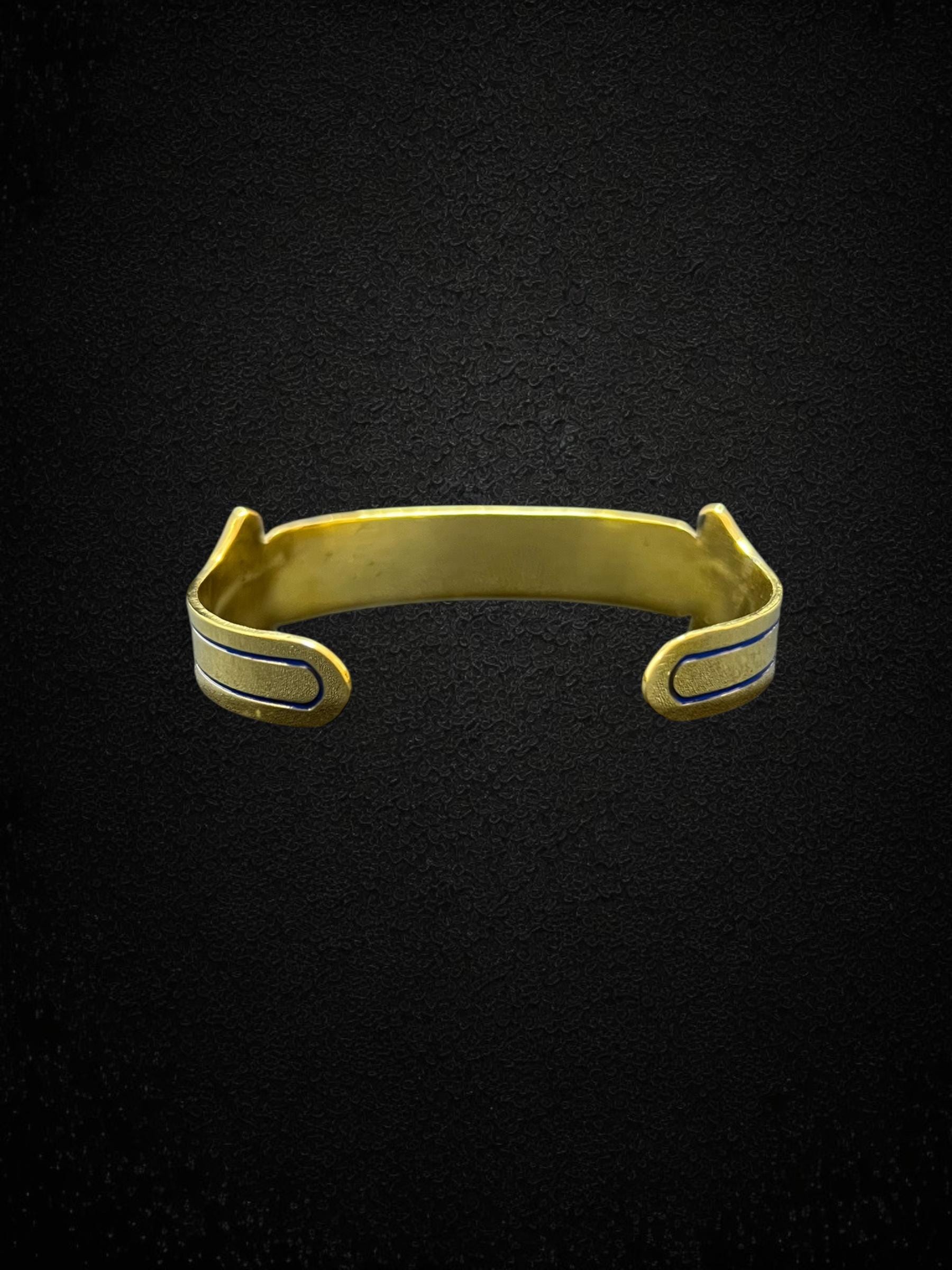 Egyptian Scarab Bracelet | Brass Adjustable Cuff With Ankh | Symbol of ...