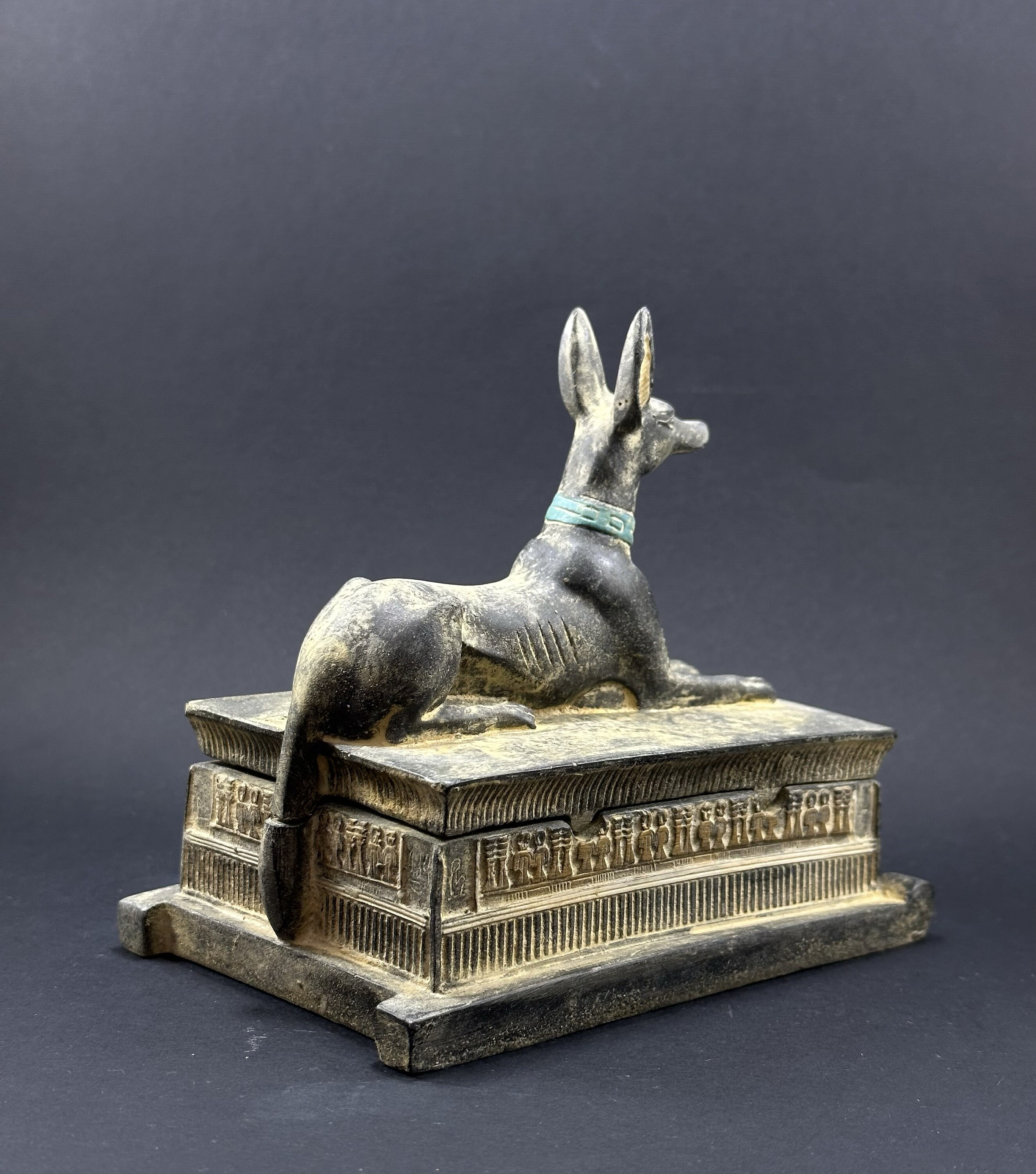 Openable Anubis Tomb Ancient Sculpture Anubis God Sitting on a - Etsy