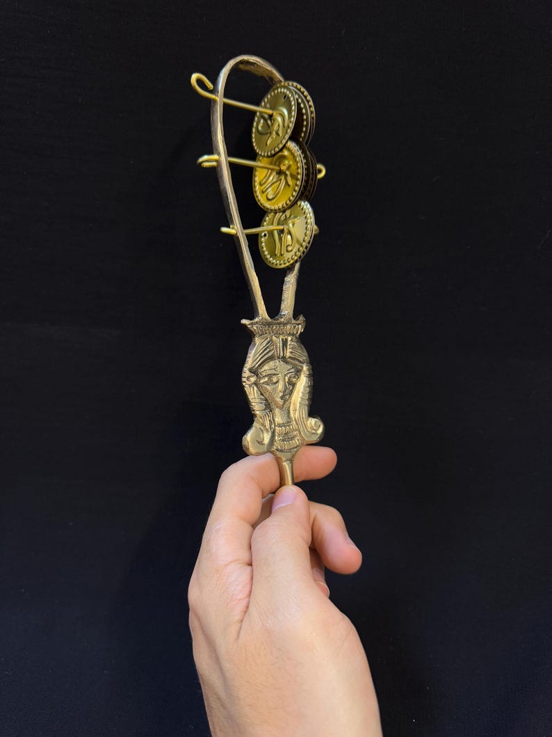 Hathor Sistrum Goddess Sacred Musical Instrument of Ancient Egypt ...