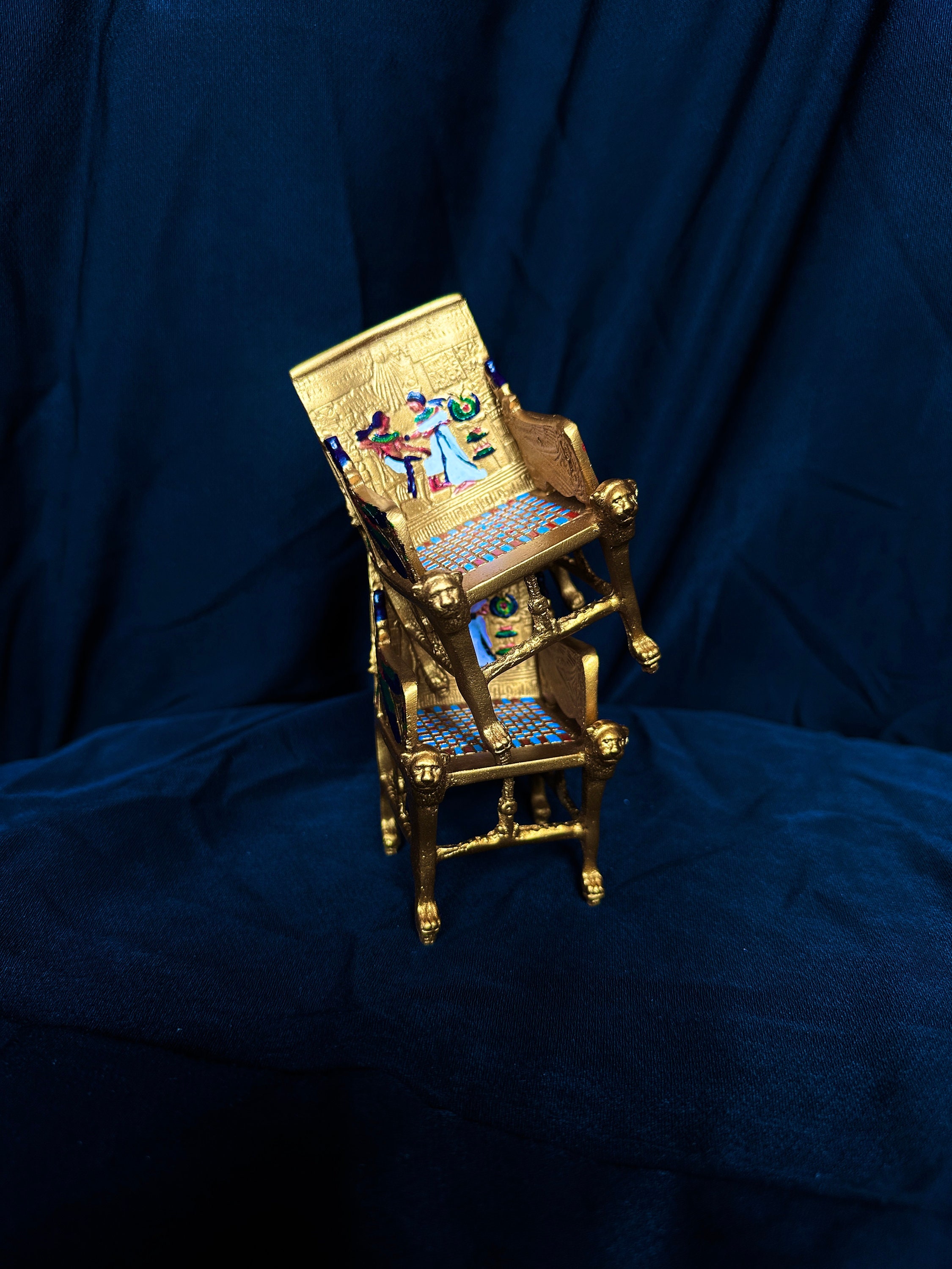 Gorgeous King Tutankhamun Throne Museum Piece 2 Chairs Original Resin ...