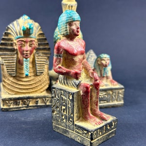 Set of Tiny Four Ancient Egyptian Deities Statues Egyptian Statue ...