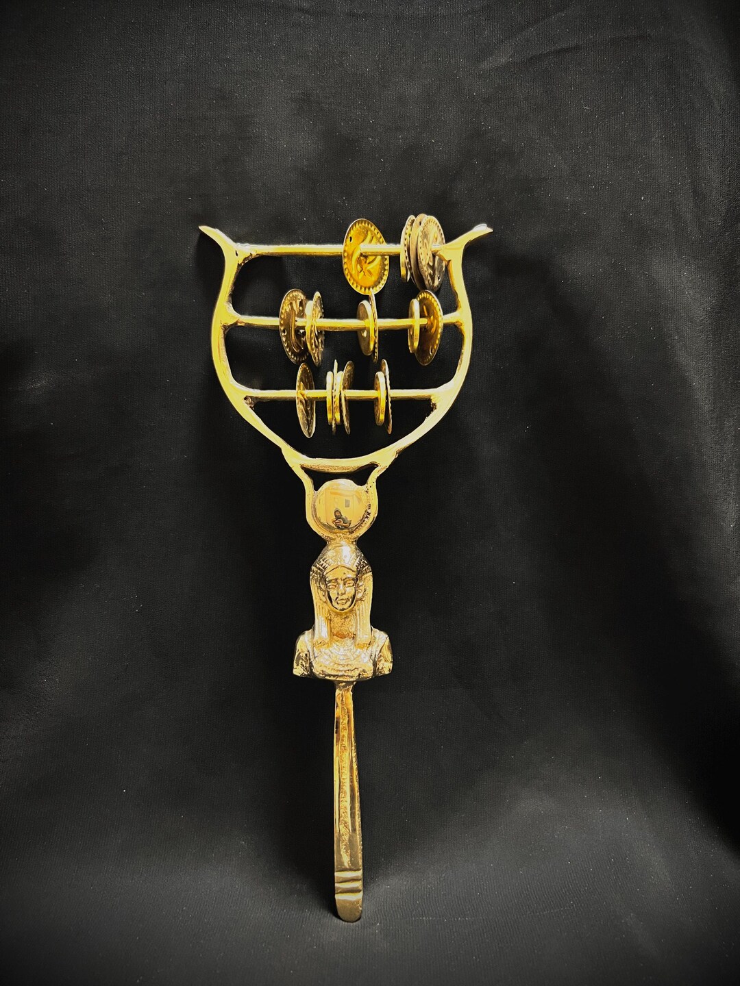 Golden Isis Sistrum of Temple Blessings Made in Egypt - Etsy