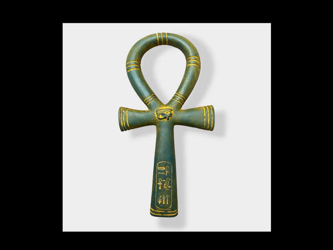 Key of Life Egyptian Cross Ankh With Hieroglyphic Letters Ankh Egyptian ...