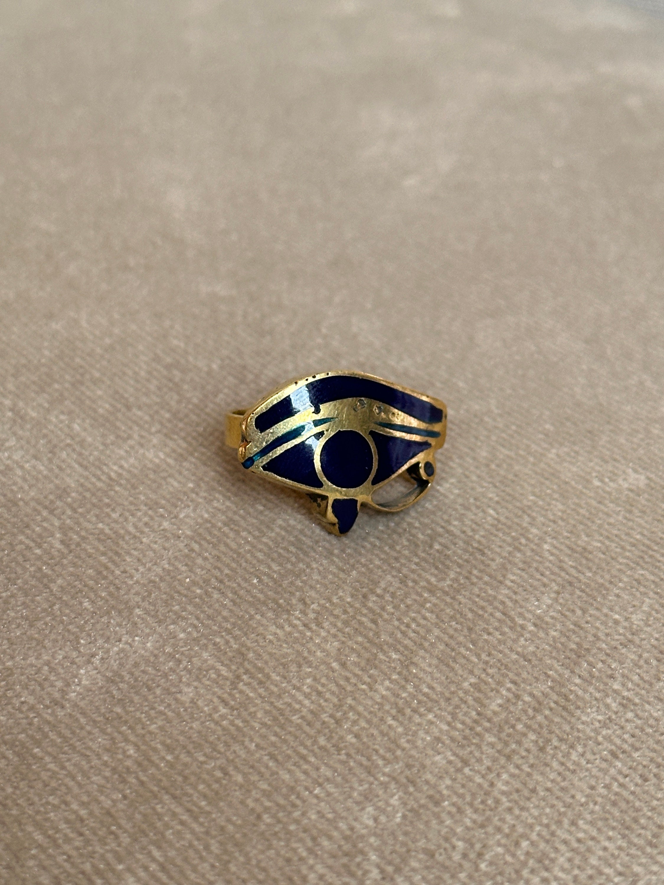 Golden Eye of Horus Ring - Handcrafted Egyptian Eye of Horus - Unisex ...