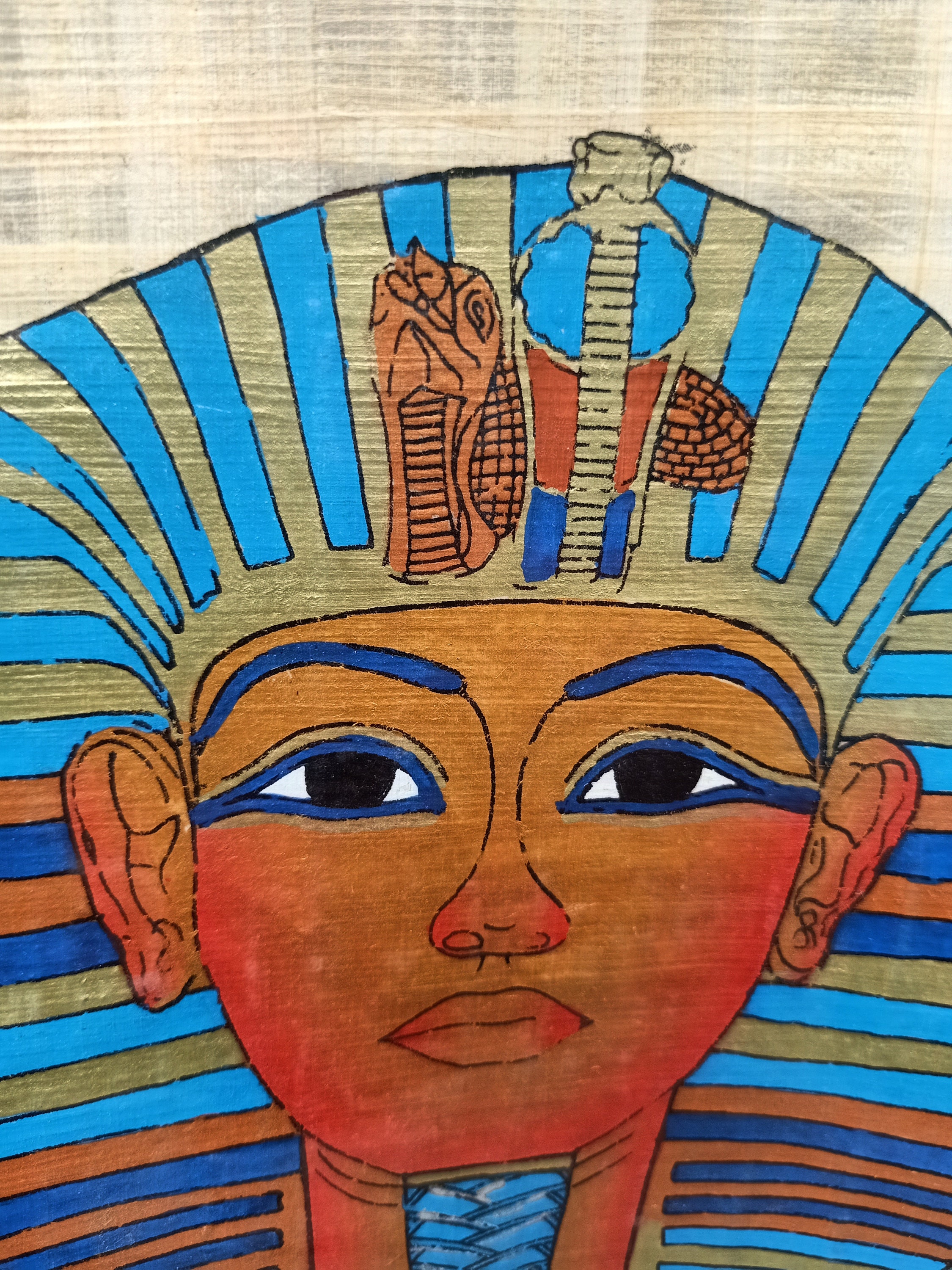 King Tut Tutankhamun on Original Papyrus Paper Hand Made in - Etsy