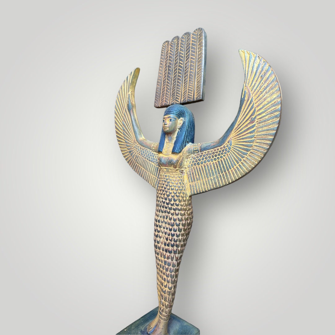 Egyptian Goddess Maat Open Wings Statue Blury Color Best Gift Made in Egypt - Etsy