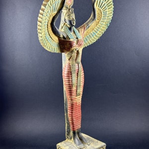 Isis Goddess Statue With Open Wings Egyptian Isis Statue Isis Sculpture ...