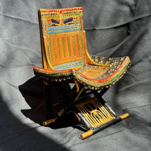 Chair of King Tutankhamun Museum Throne Chair Original Resin Replica of ...