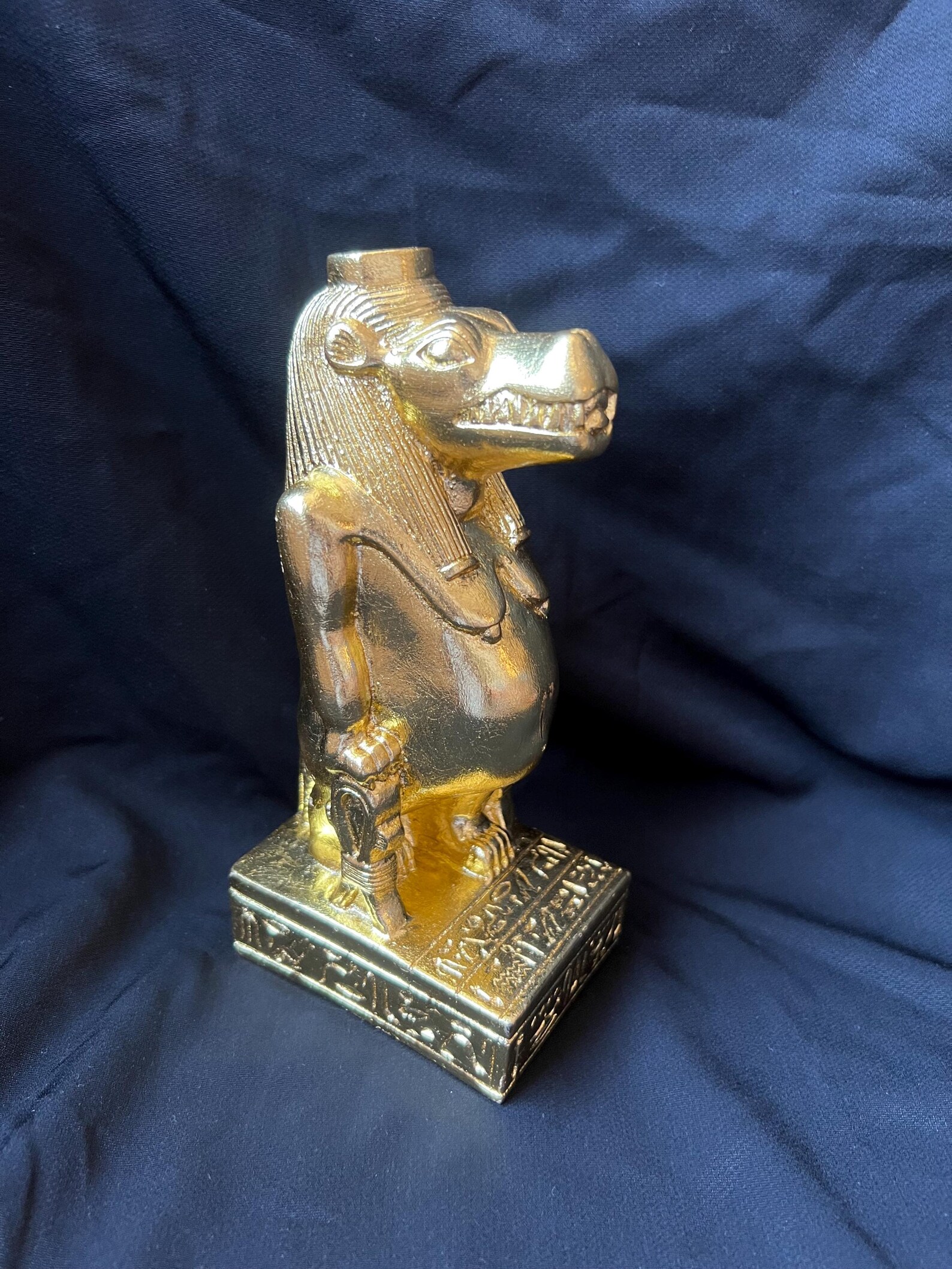Taweret Hippo Egyptian Goddess of Childbirth Statue Taweret Hippo ...