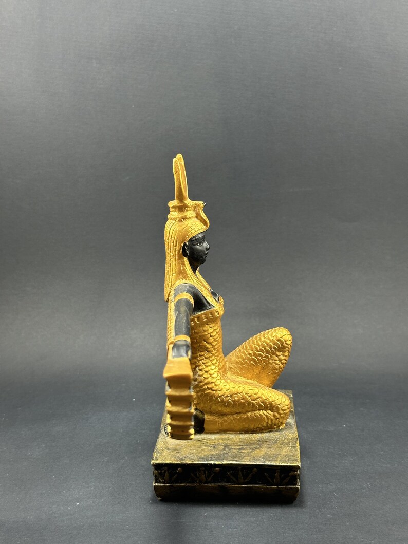 Unique Isis Goddess Statue With Open Wings Golden Color for Rituals ...