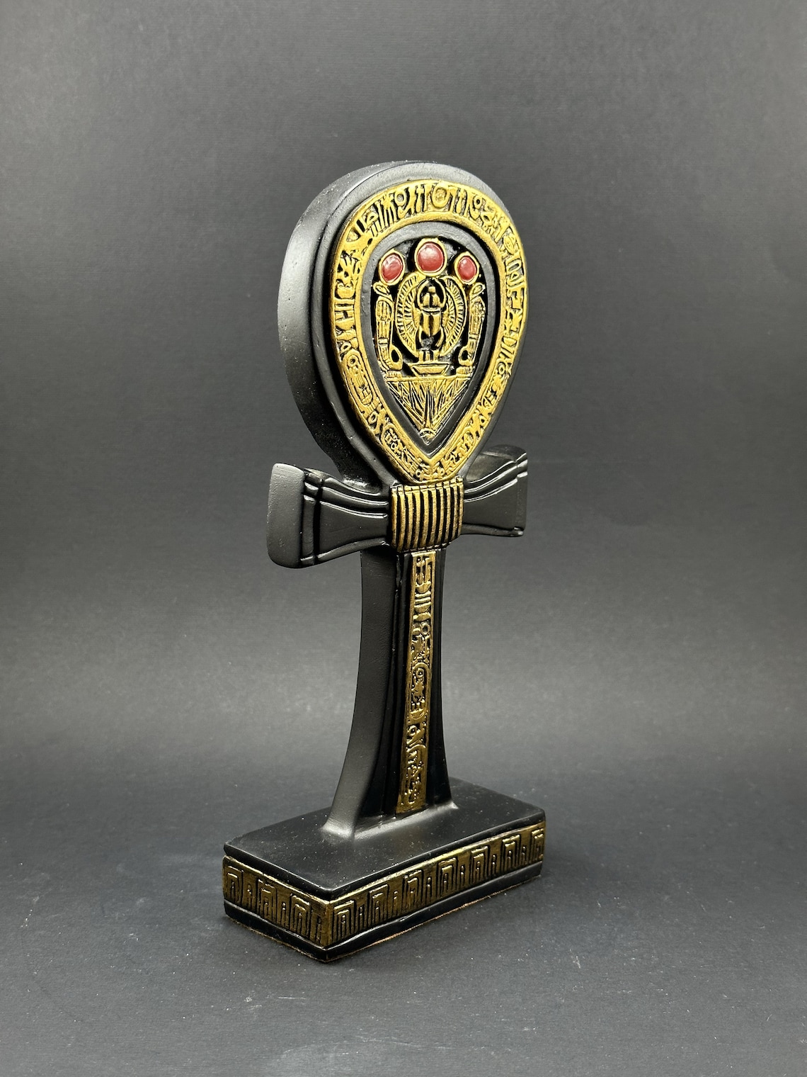 Standing Ancient Egyptian Ankh Key of Life Black and Golden - Etsy