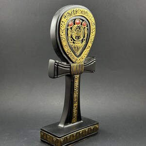 Standing Ancient Egyptian Ankh Key of Life Black and Golden Colors ...