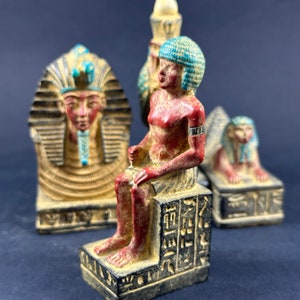 Set of Tiny Four Ancient Egyptian Deities Statues - Egyptian Statue ...