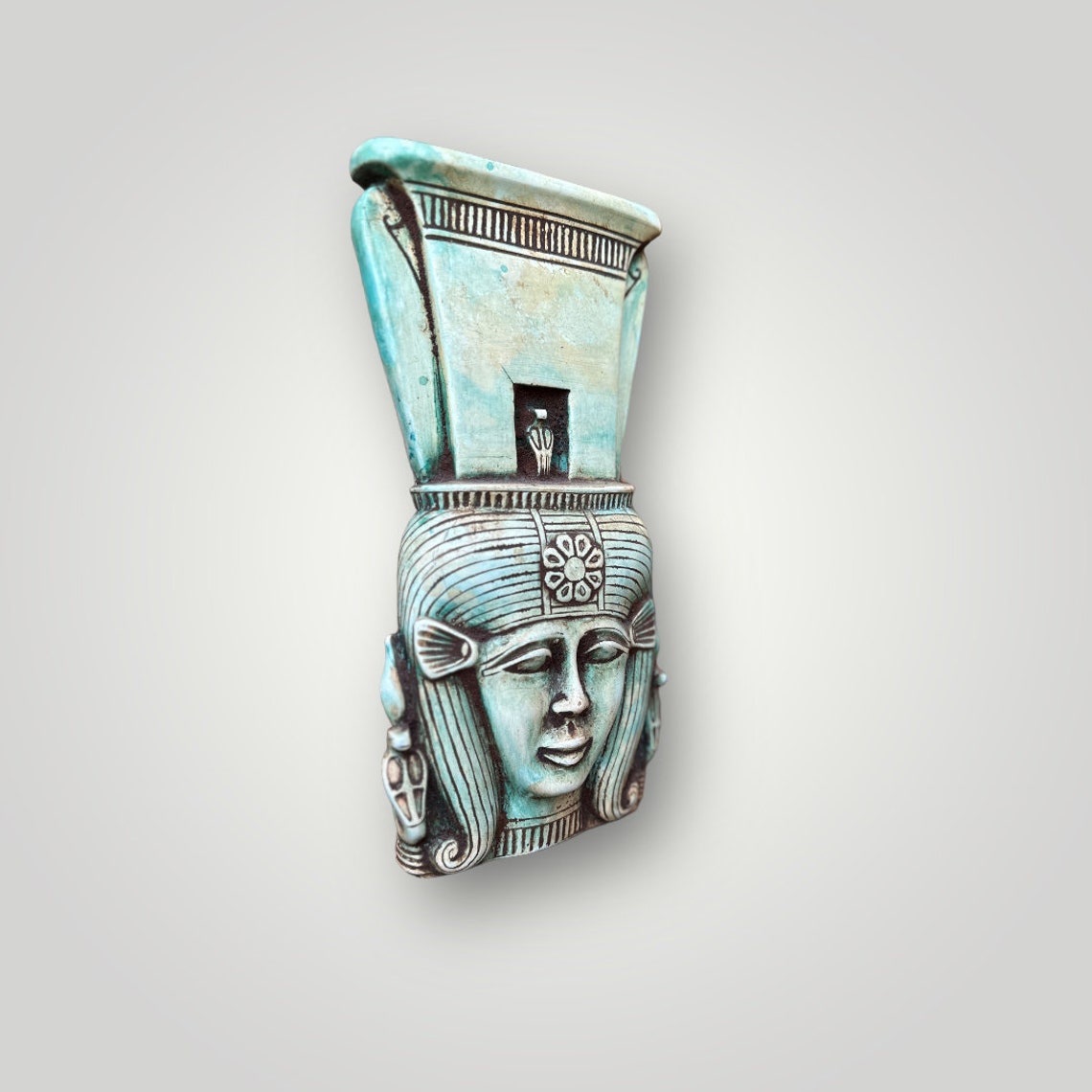 Hathor Face Wall Mounted Stone Egyptian Goddess Mask Made in Egypt. - Etsy