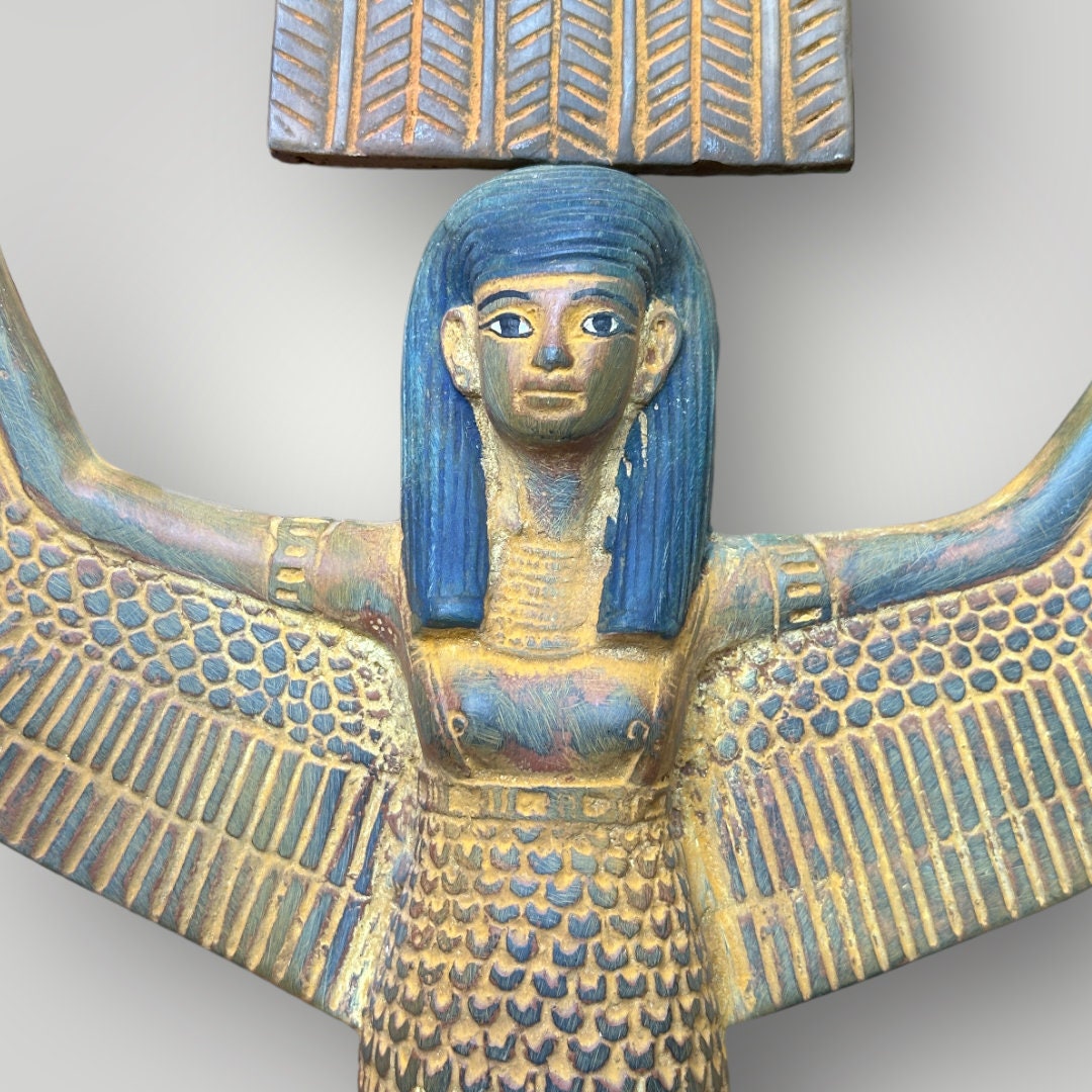 Egyptian Goddess Maat Open Wings Statue Blury Color Best Gift Made in Egypt - Etsy