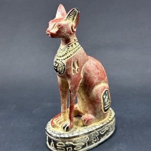Set of Egyptian Bastet for Sale Red and Black Colors of Egyptian ...