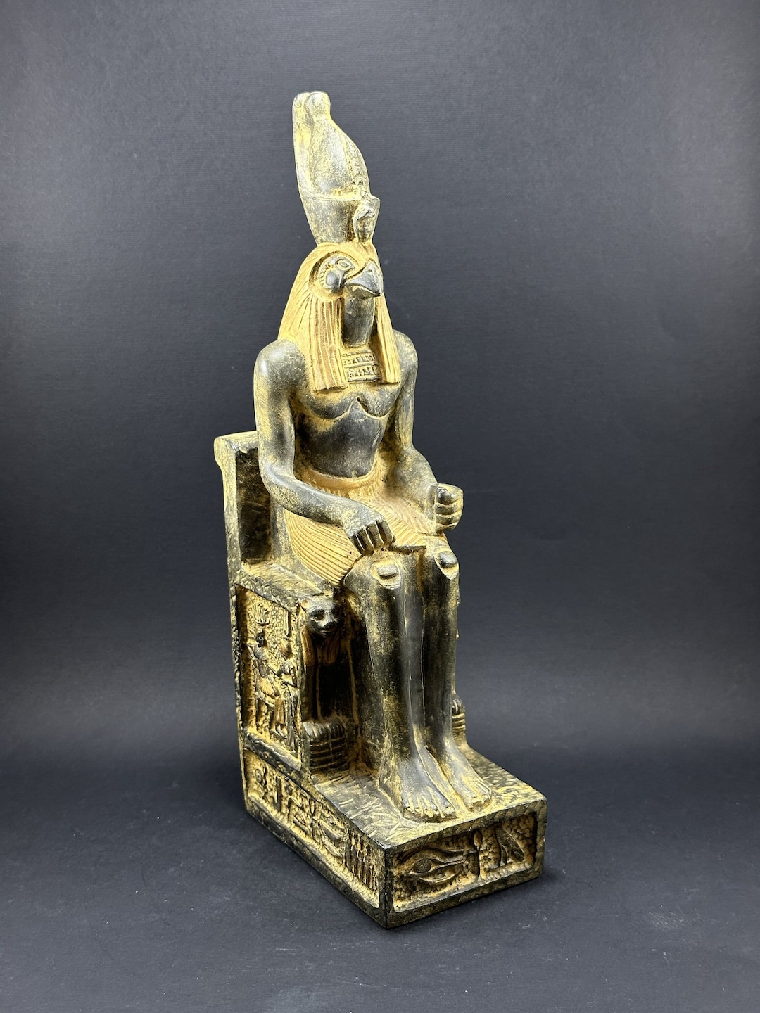Statue Horus Falcon Headed God of Sky Standing Unique Art Sculpture ...