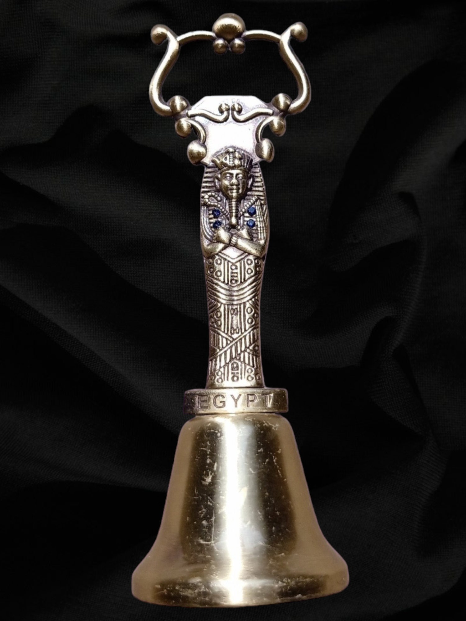 Set of 3 Pharaonic Egyptian Metal Call Bell Hand Bell Egyptian ...