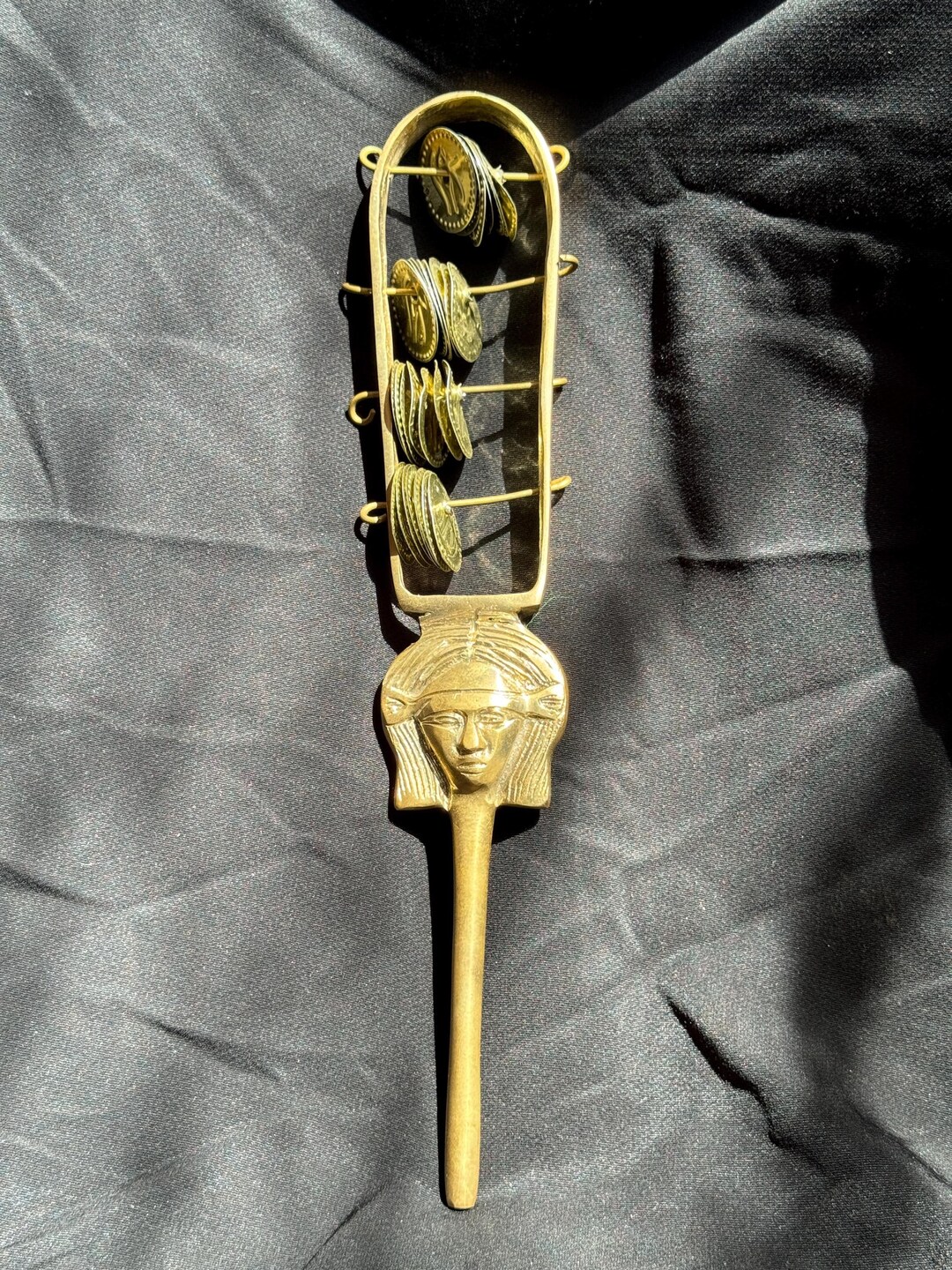 Unique Goddess Hathor Sistrum Made of Copper - Sacred Musical ...