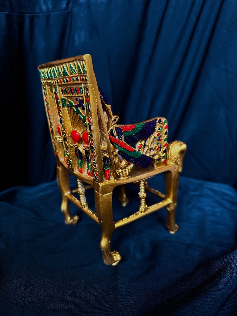 Tutankhamun Lions Throne Museum Chair Original Resin Replica of the ...
