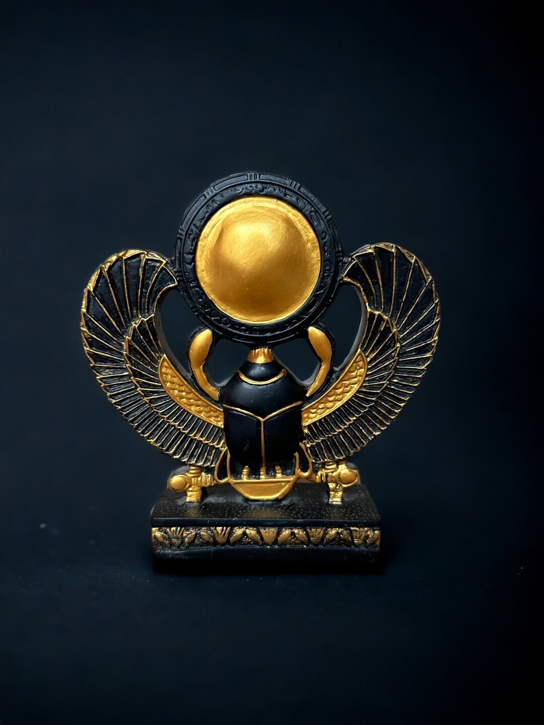 Handcrafted Scarab Beetle Statue Scarab Sculpture Symbol of Renewal ...