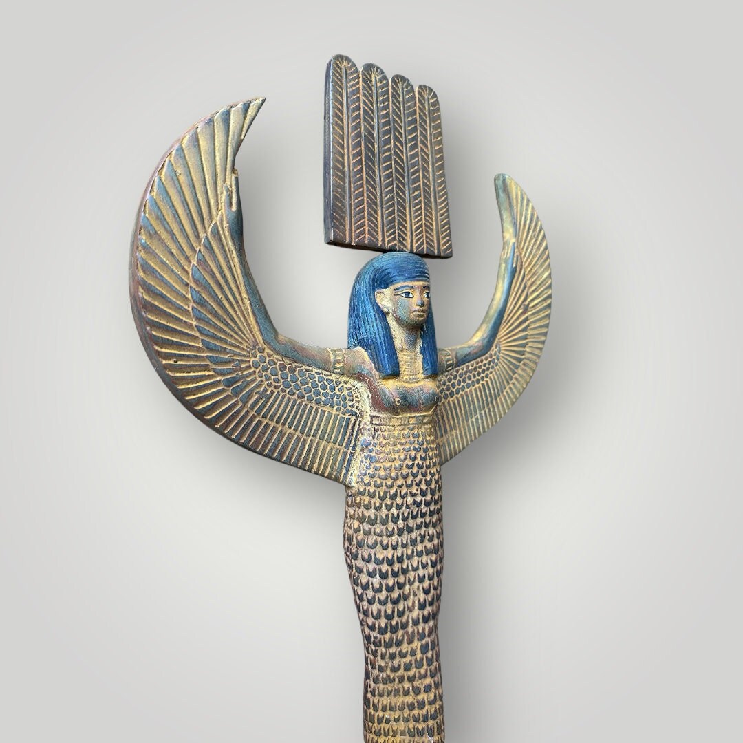 Egyptian Goddess Maat Open Wings Statue Blury Color Best Gift Made in Egypt - Etsy