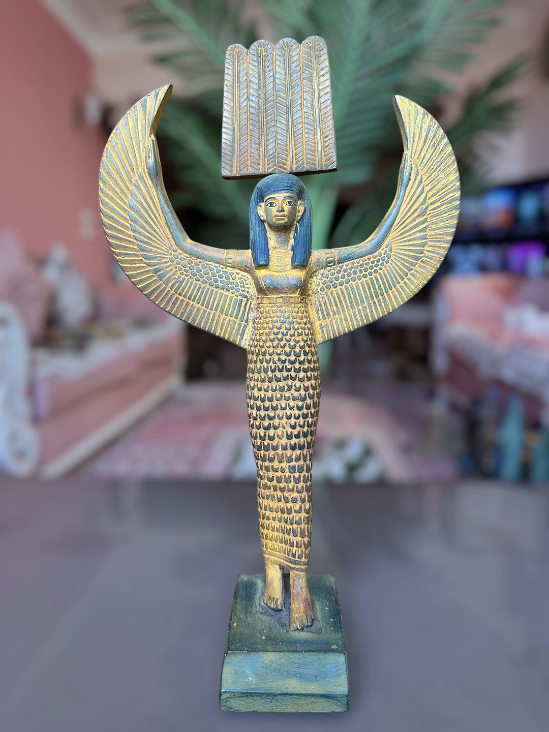 Egyptian Goddess Maat Open Wings Statue Blury Color Best Gift - Etsy