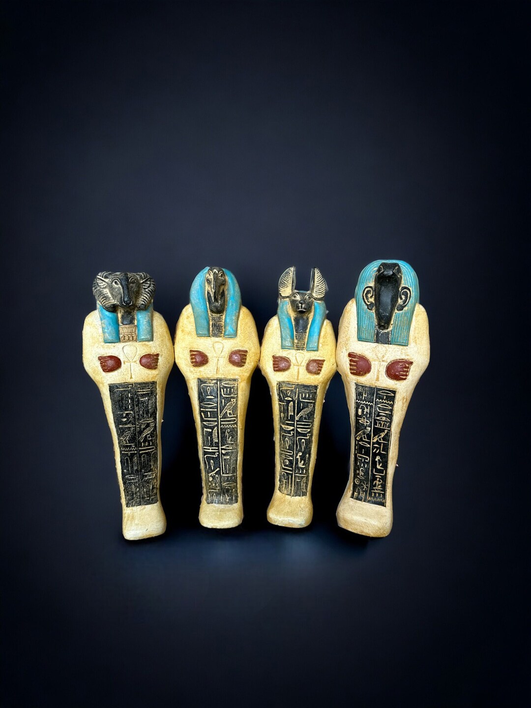 4 Sets of Ushabtis Khnum, Thoth, Anubis, Apep, Status Made in Egypt - Etsy