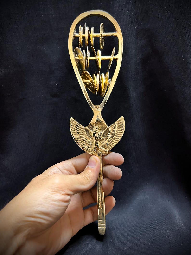 Golden Isis Sistrum of Divine Protection Made in Egypt - Etsy