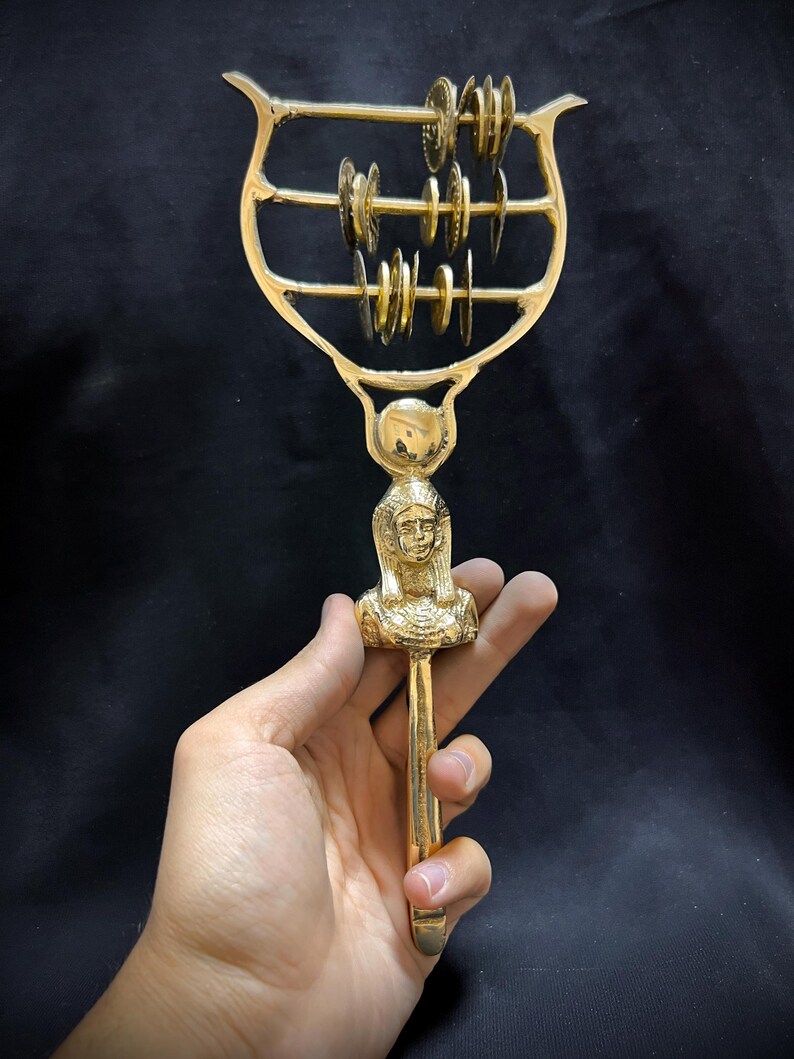Golden Isis Sistrum of Temple Blessings Made in Egypt - Etsy