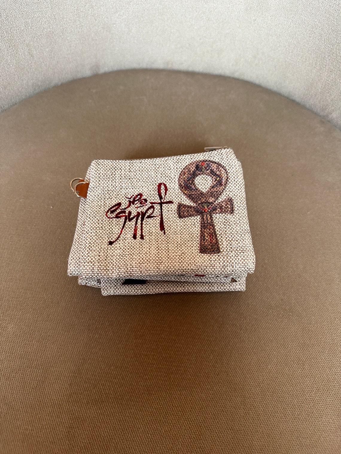 Set of Six Pieces Canvas Wallet - Horus, Eye of Horus, Pyramids of Giza ...