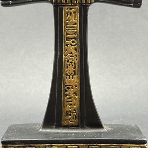 Standing Ancient Egyptian Ankh Key of Life Black and Golden Colors ...